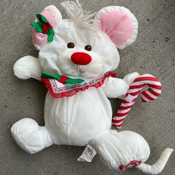 Toys | Vintage 1987 Fisher Price Puffalumps White Christmas Mouse Good ...